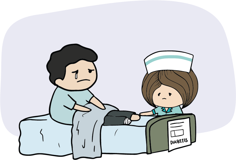 Diabetes Complications Cartoon